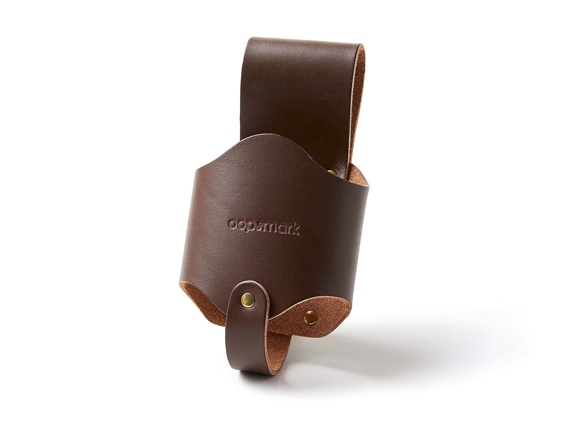 Leather Beer Holster for Your Belt - Handmade Leather Beer Belt Holder ...