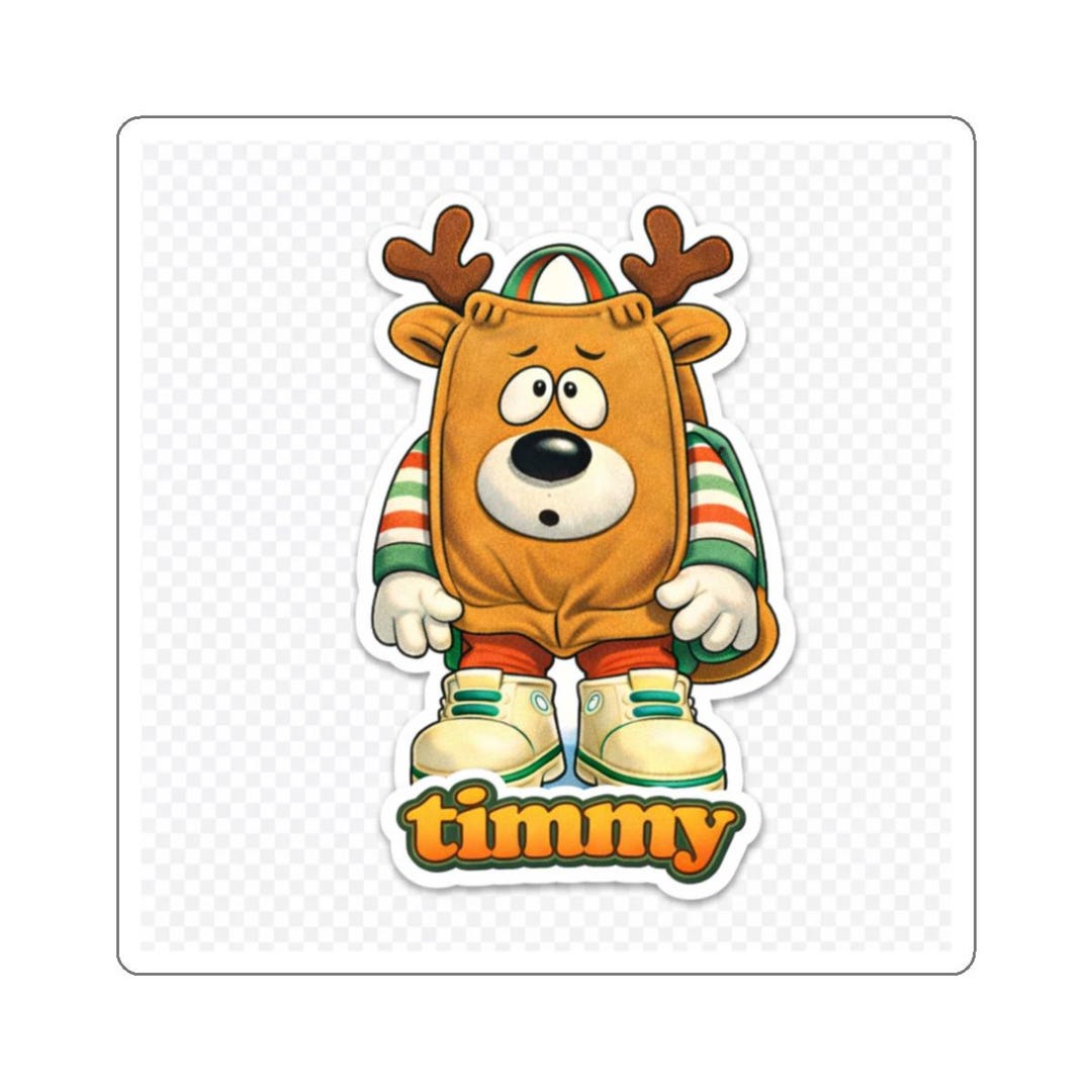 Timmy Sticker | Cute Reindeer Backpack Character | Original ...