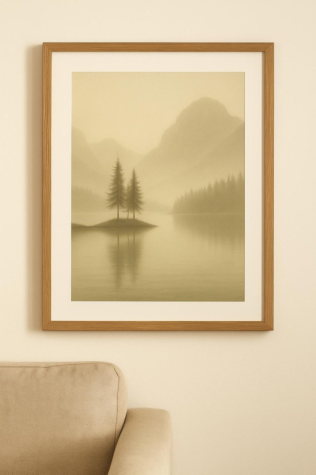 Mist Island – Scandinavian Minimalist Wall Art | Digital Download - Etsy