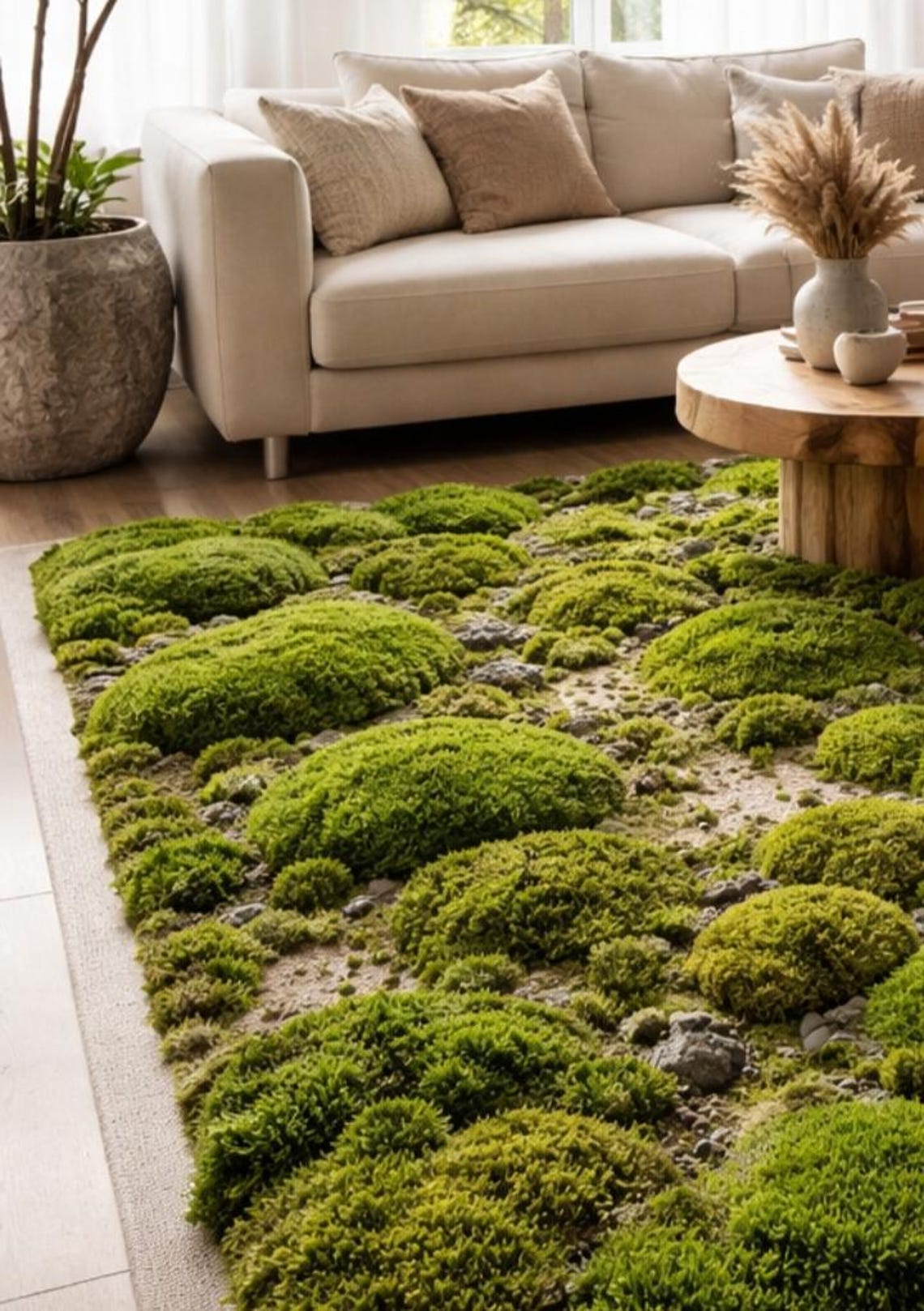 Modern Hand-tufted Textured Moss Rug for Livingroom Bedroom Home Decor ...