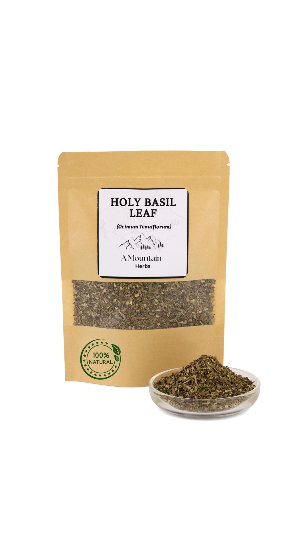 Organic Holy Basil Leaf: Dried Tulsi Herb, Culinary Grade With No ...