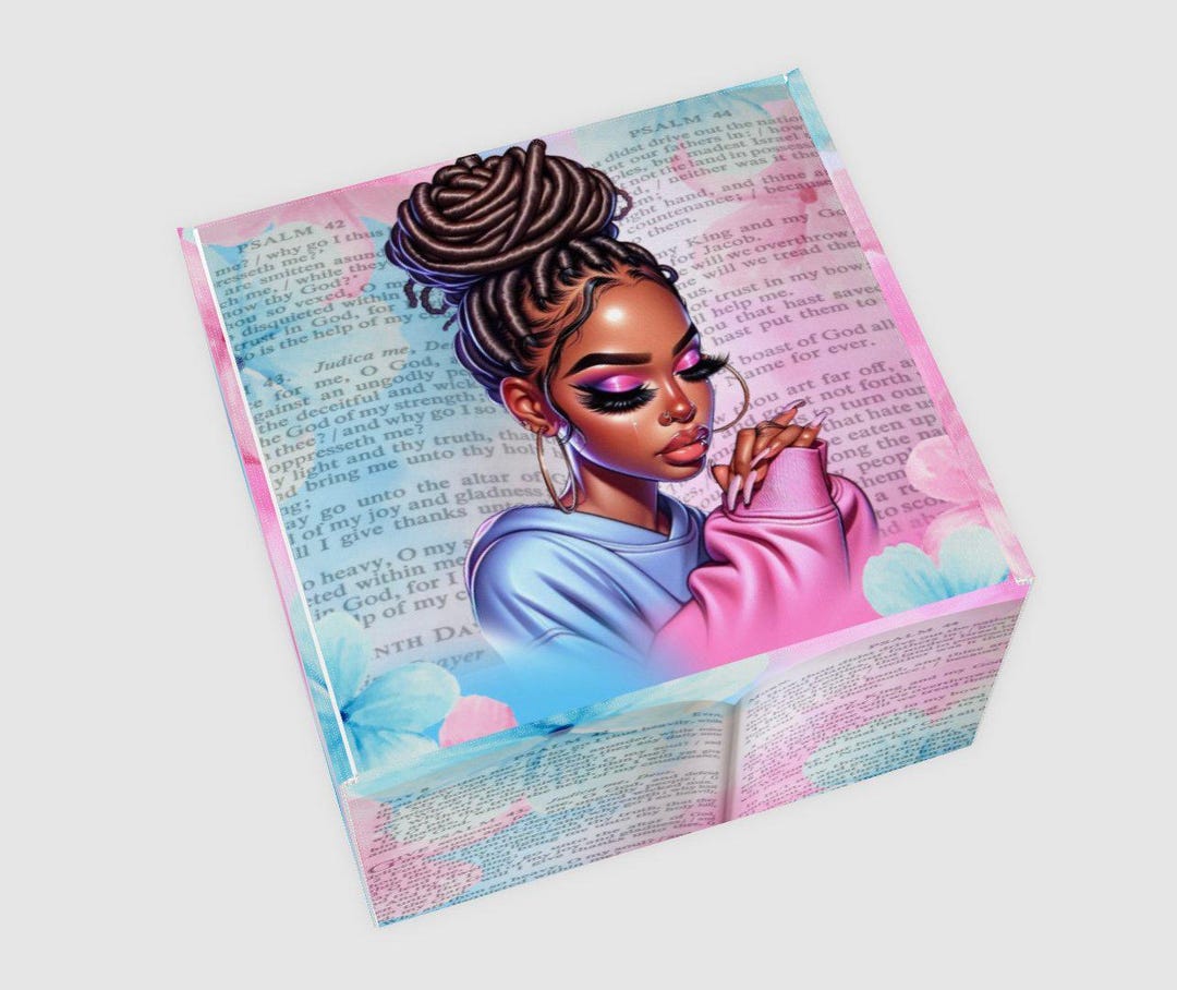 Decorative Prayer Box Template With Bible Verses Background, Melanin ...