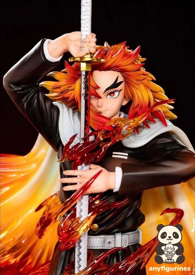 Kyojuro Rengoku Flame Hashira Figurine – Demon Slayer Resin + PVC ...