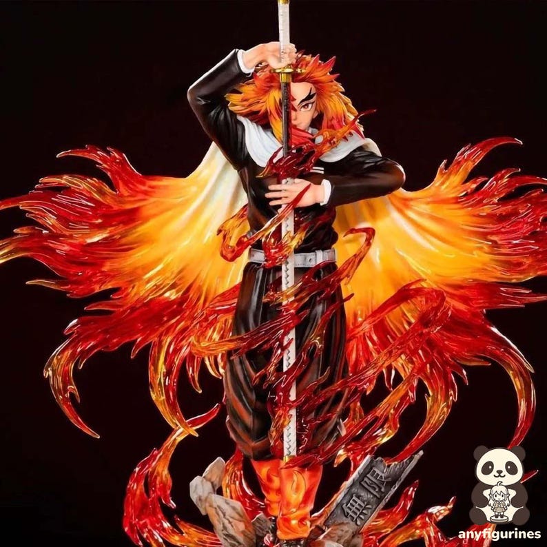 Kyojuro Rengoku Flame Hashira Figurine – Demon Slayer Resin + PVC ...