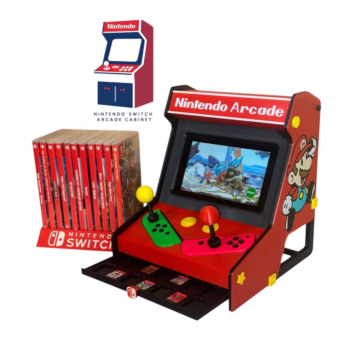 Nintendo Switch Arcade Cabinet • Retro Mario-inspired Display Stand - Etsy