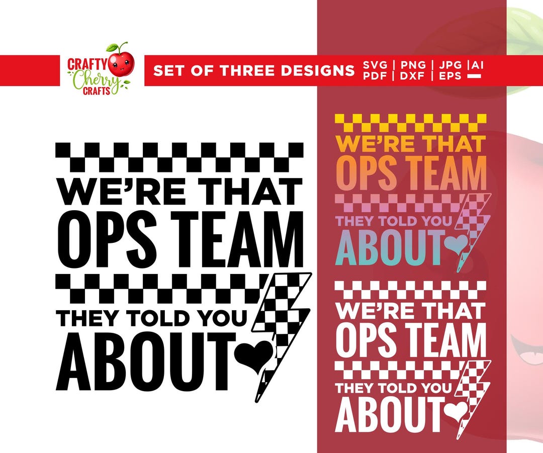 We're That Ops Team Svg, Operations Squad Svg, Cricut, Sublimation ...