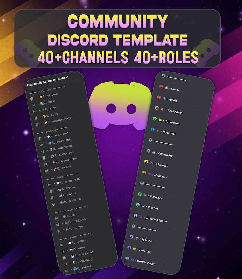 Community Discord Server Template | Professional Discord Layout ...