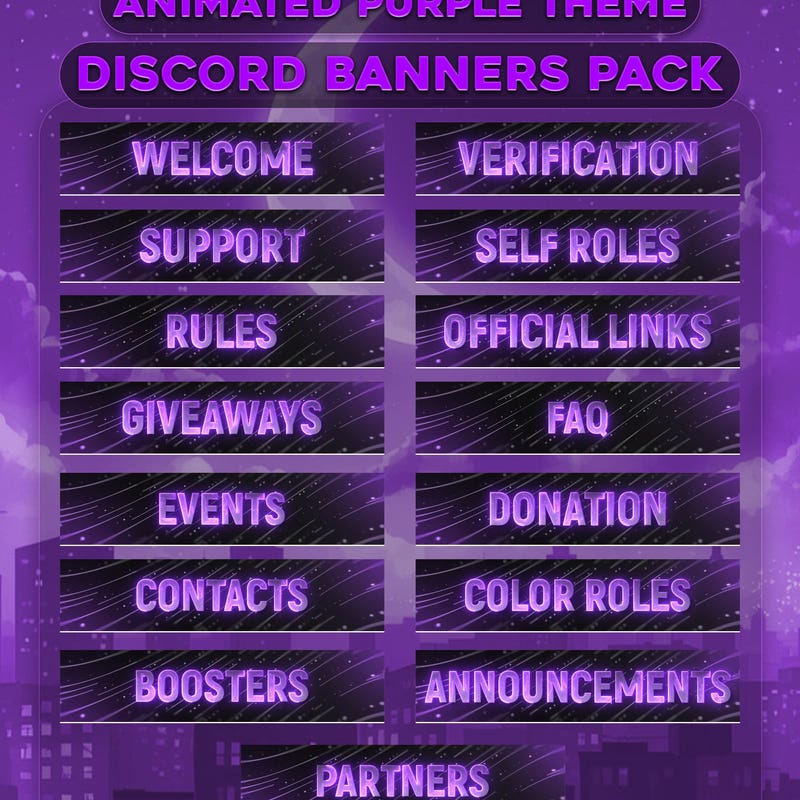 Discord Purple Banners - Etsy