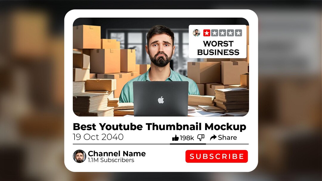 Editable Youtube Thumbnail Template | PSD Format | Customizable Youtube ...