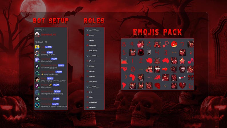 Horror Themed Discord Server: Fully Setup Spooky Community - Etsy
