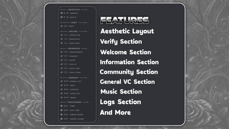 Gothic Discord Server Setup | Dark Black Community (instant Download ...