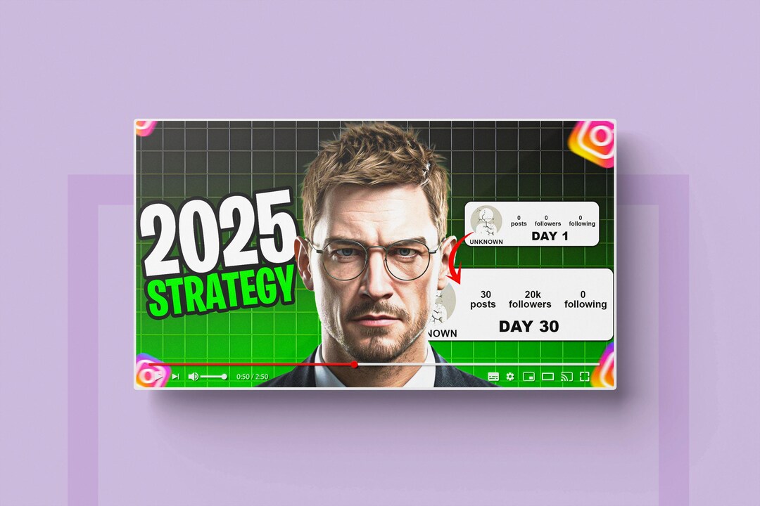 Viral Youtube Thumbnail Template - "0 Following 20K Followers in 30 ...