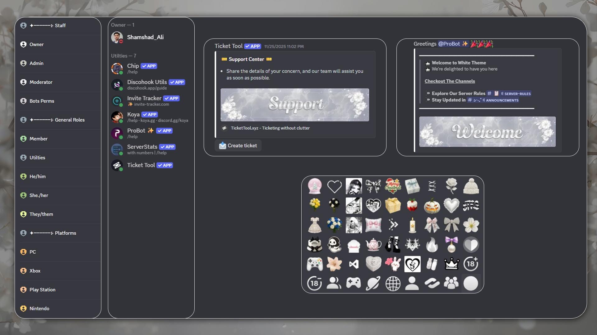 White Theme Discord Server | Minimal, Clean Setup (instant Download) - Etsy