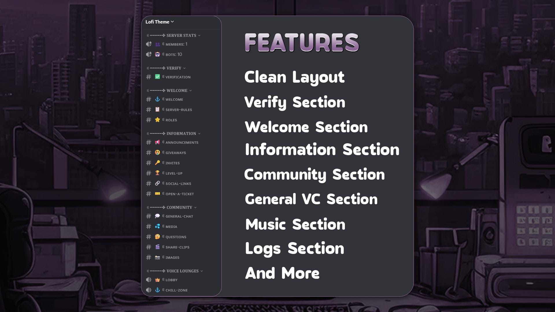 Lofi Discord Server | Chill Lofi Theme Setup | Ready Made Discord ...
