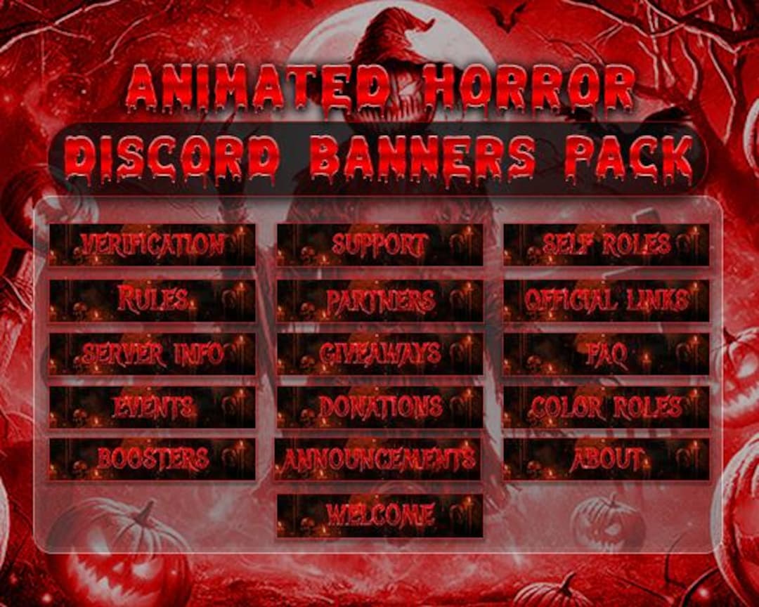 Animated Horror Discord Banners: Spooky Gothic Server Graphics - Etsy