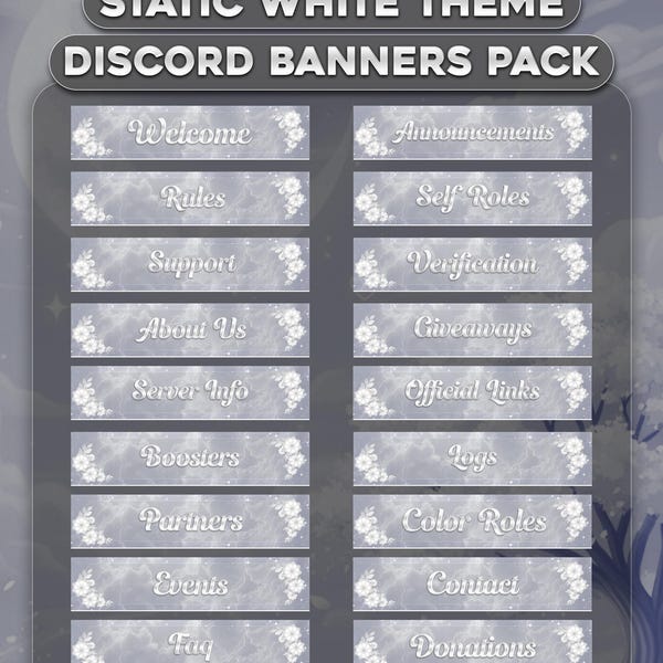 White Discord Banner - Etsy