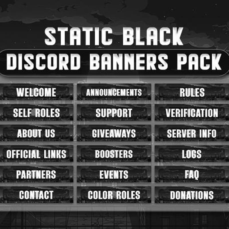 Black Discord Banner - Etsy