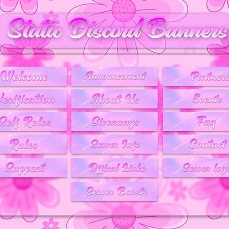 Discord Banners Pink - Etsy