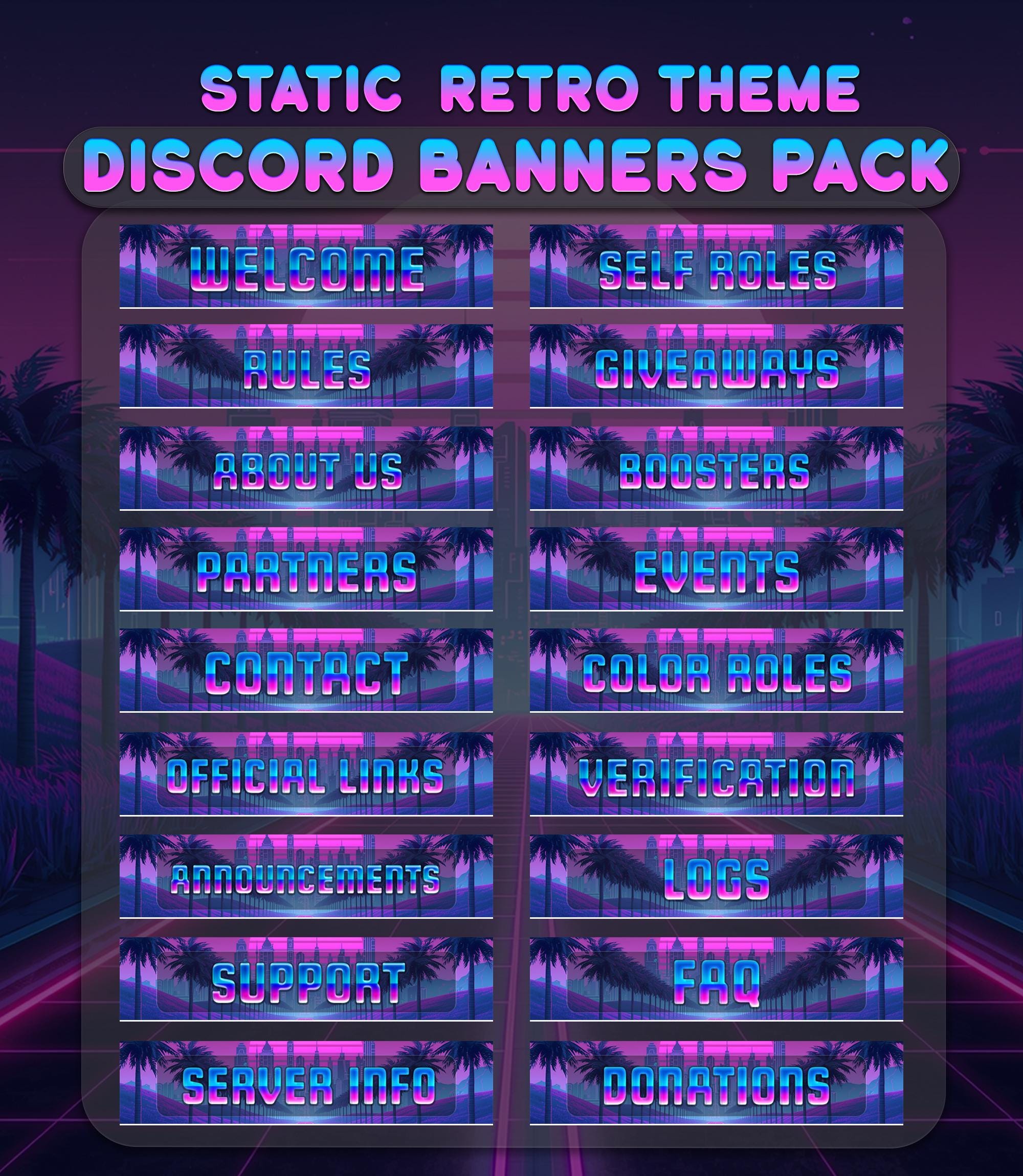 Retro Discord Theme Pack | Vaporwave Pixel Graphics (digital Download ...