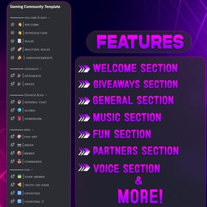 Gaming Community Discord Template | 30+ Channels, 40+ Roles - Etsy