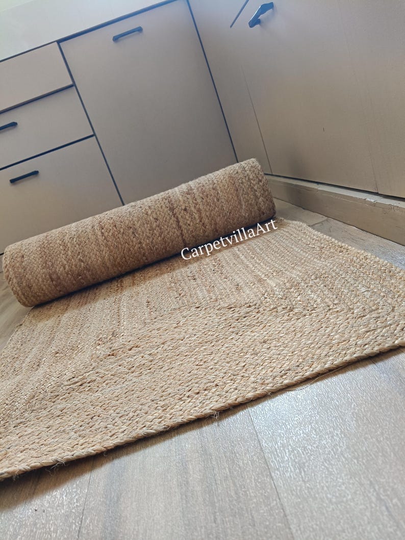 Handmade Jute Braided Rug, Natural Fiber Boho Decor - Etsy