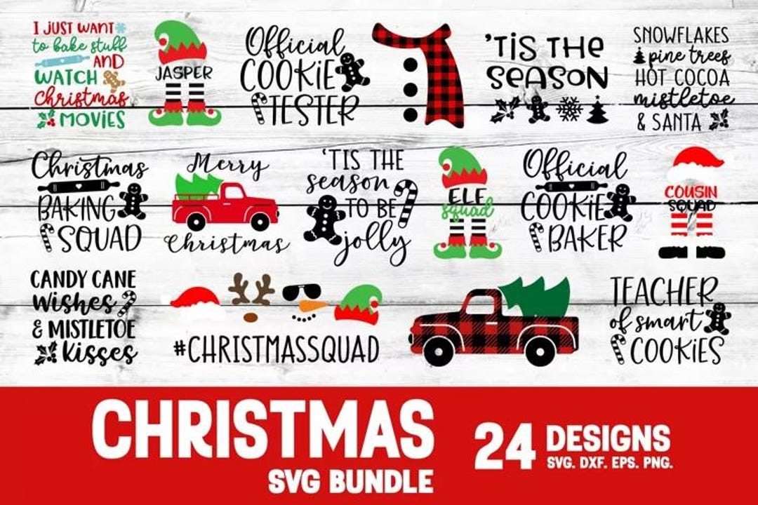 Christmas SVG Bundle | 24 Holiday Designs (digital Download) - Etsy