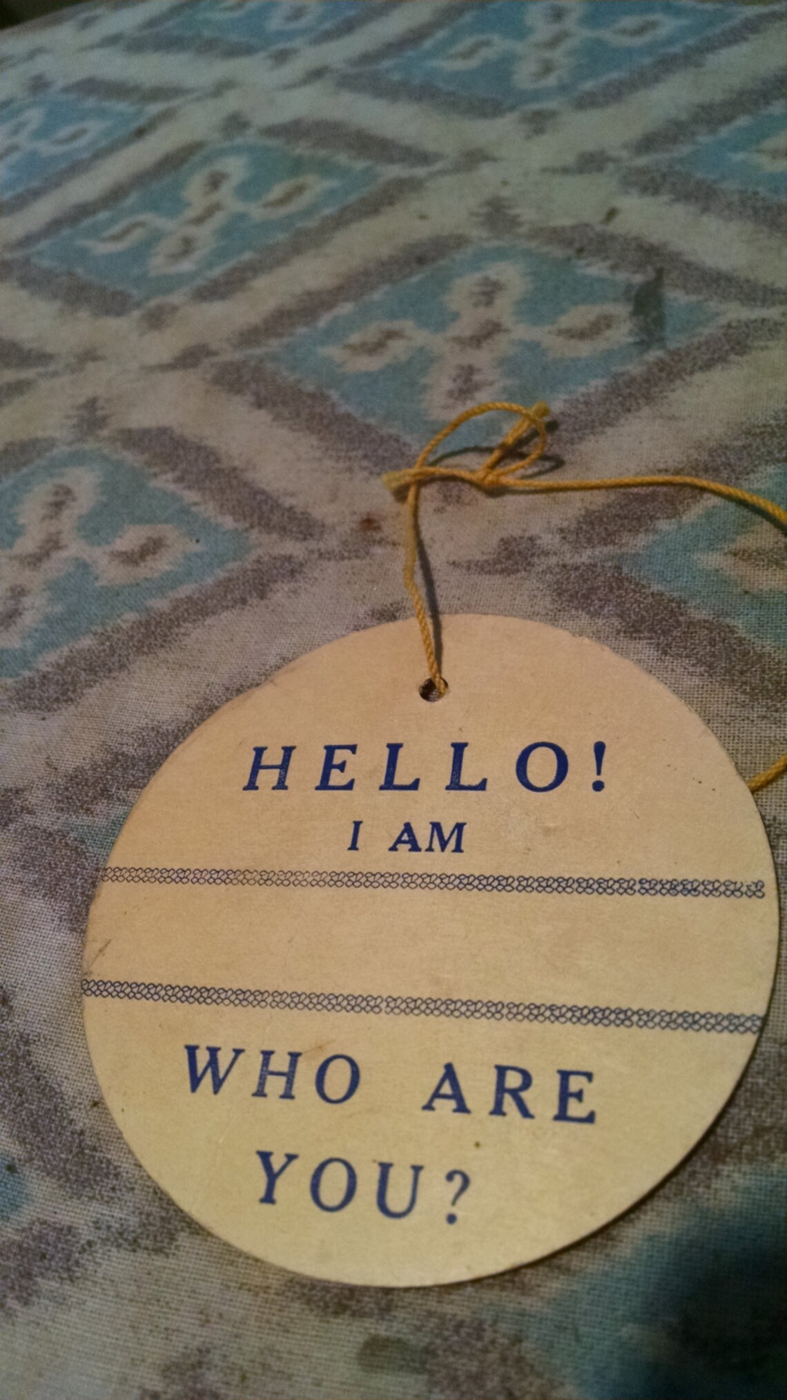 Set of four vintage name tags | Etsy