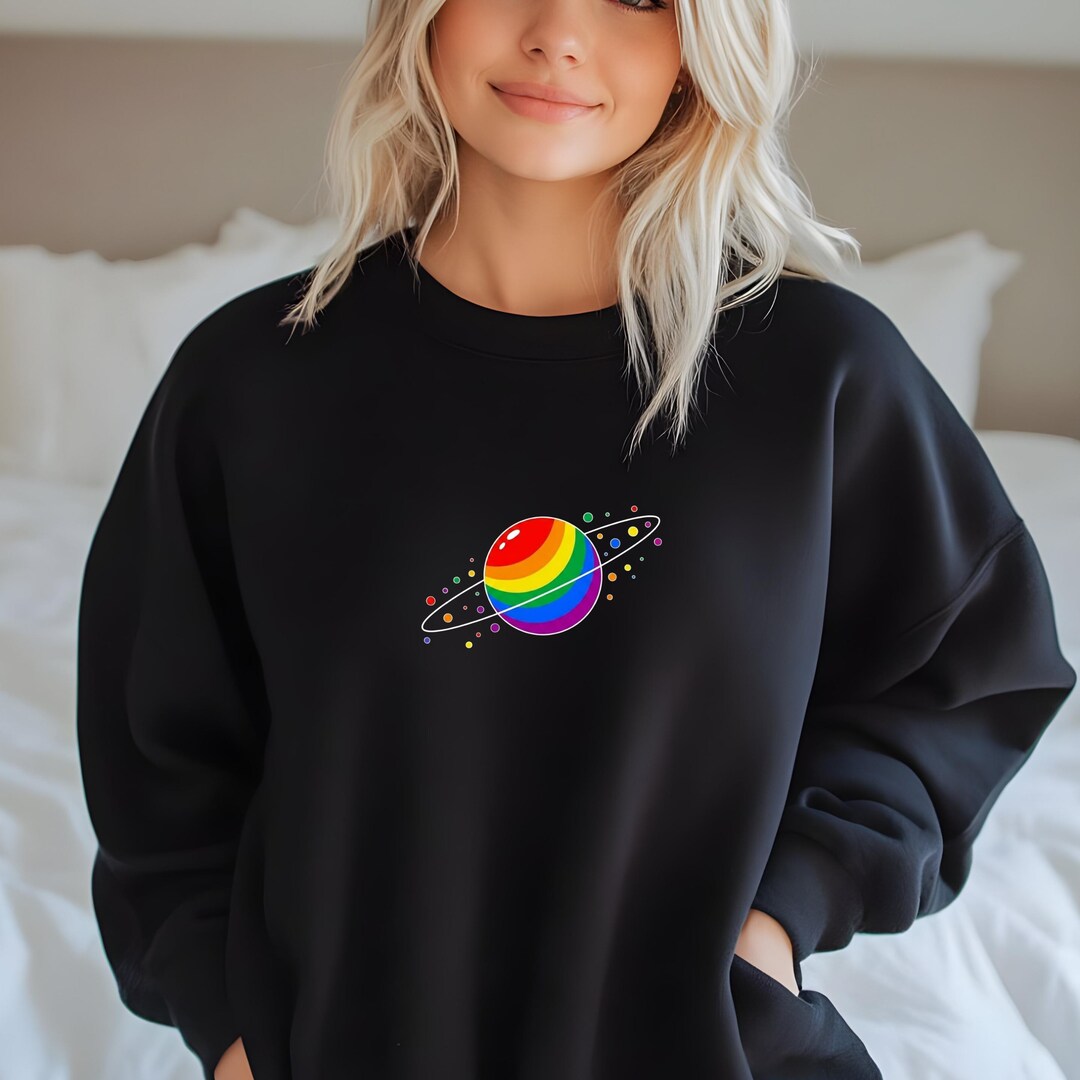 Planet Rainbow Proudly Support Equality Sweatshirt, LGBT Pride,funny ...