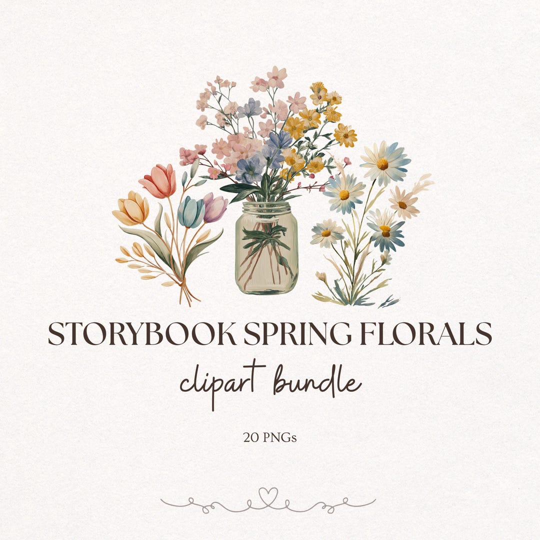 Spring Floral Clipart Bundle (digital Download 20 Pngs) - Etsy