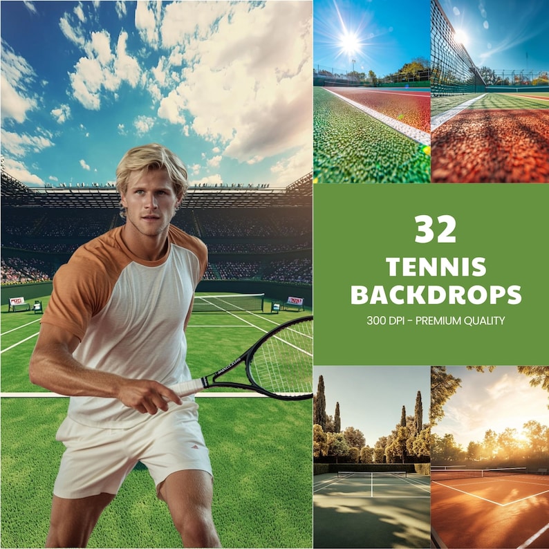32 Tennis Background Sport Digital Backdrop Tennis Backdrop Sports ...