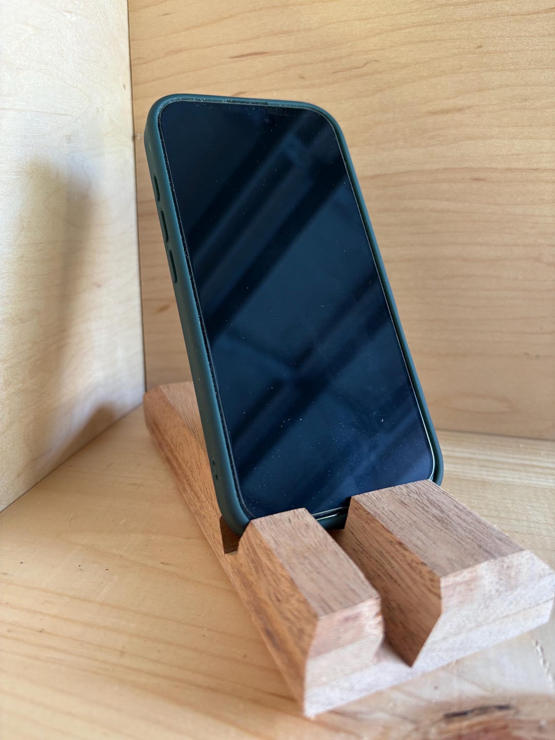 Handmade Cherry/red Oak Wooden Cell Phone Stand - Etsy