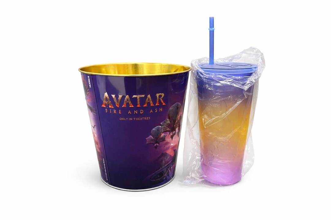 Avatar Fire and Ash Cup With Straw & Popcorn Bucket | Avatar Movie ...