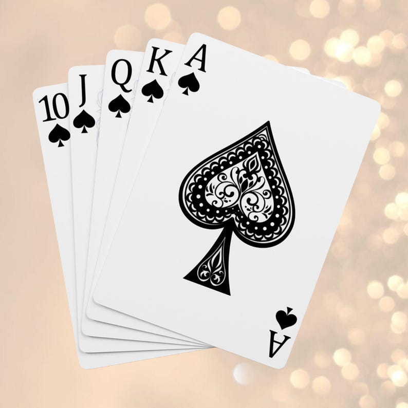 Pink Geometric Queen Art Poker Playing Cards, Monochromatic Martini ...