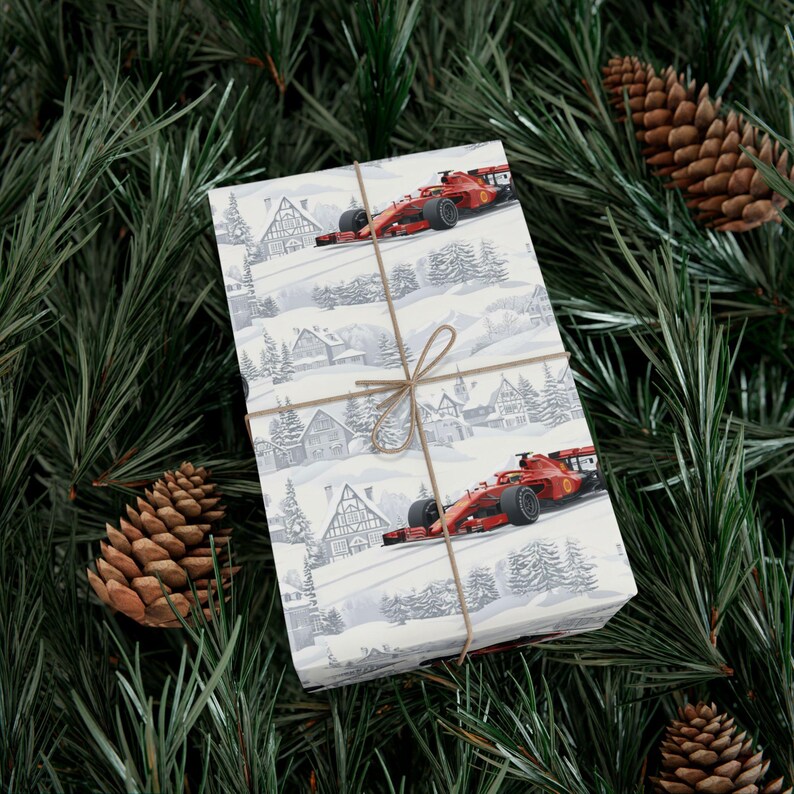 Ferrari Formula 1 Race Car Wrapping Paper, Vintage F1 Fan Gift Wrap - Etsy