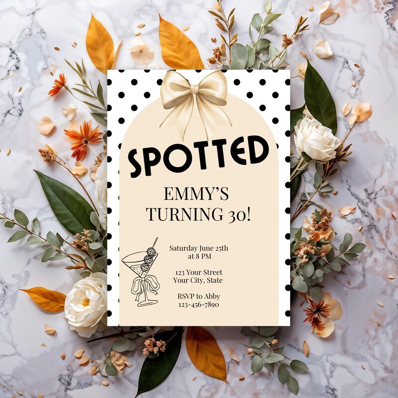 Polka Dot Invites - Etsy