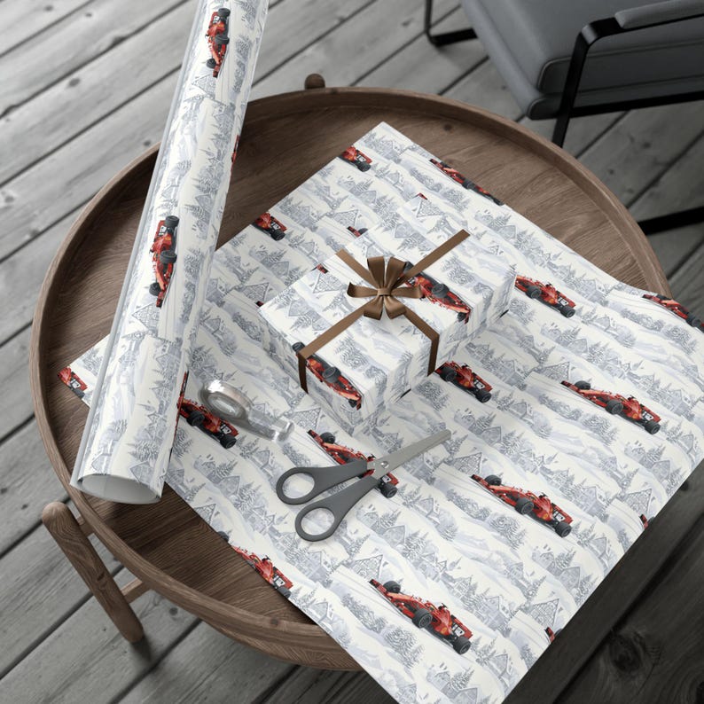 Ferrari Formula 1 Race Car Wrapping Paper, Vintage F1 Fan Gift Wrap - Etsy