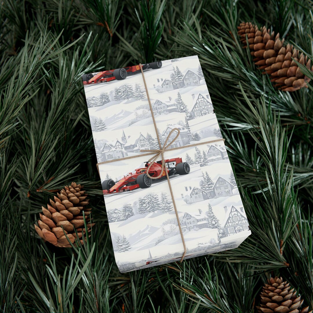 Ferrari Formula 1 Race Car Wrapping Paper, Vintage F1 Fan Gift Wrap - Etsy