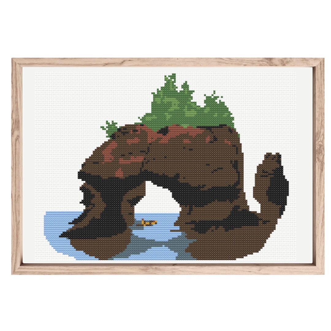 Hopewell Rocks Cross Stitch Pattern, New Brunswick Digital Pattern ...