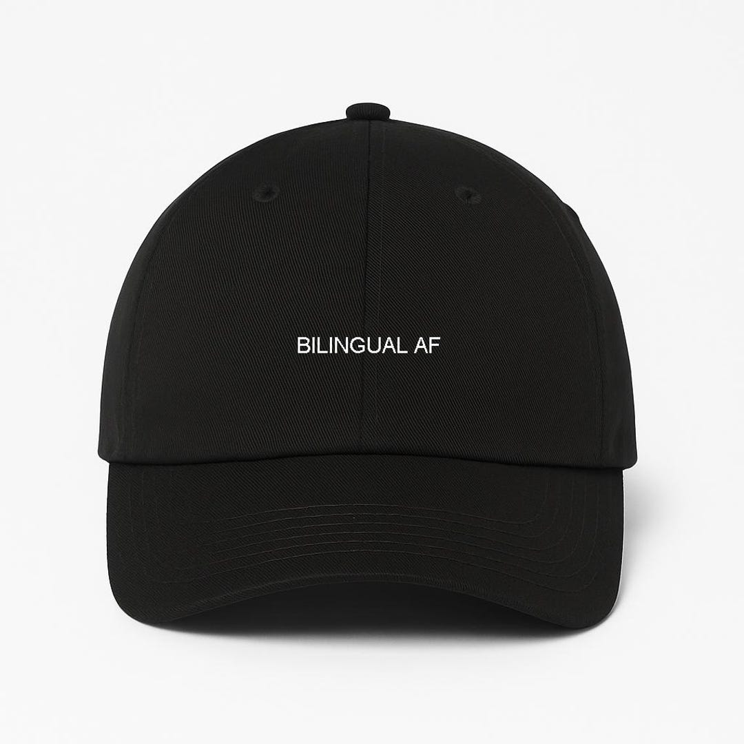Bilingual AF, Adjustable Cotton Printed Baseball Cap, Dad Hat ...