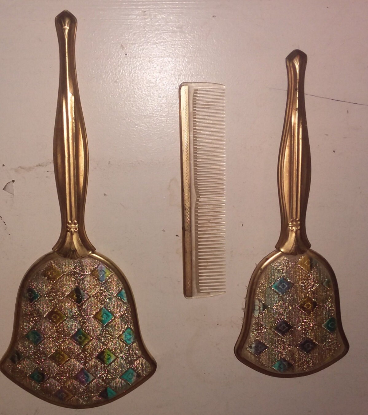 Old Fashioned Comb Brush and Mirror Set - Etsy