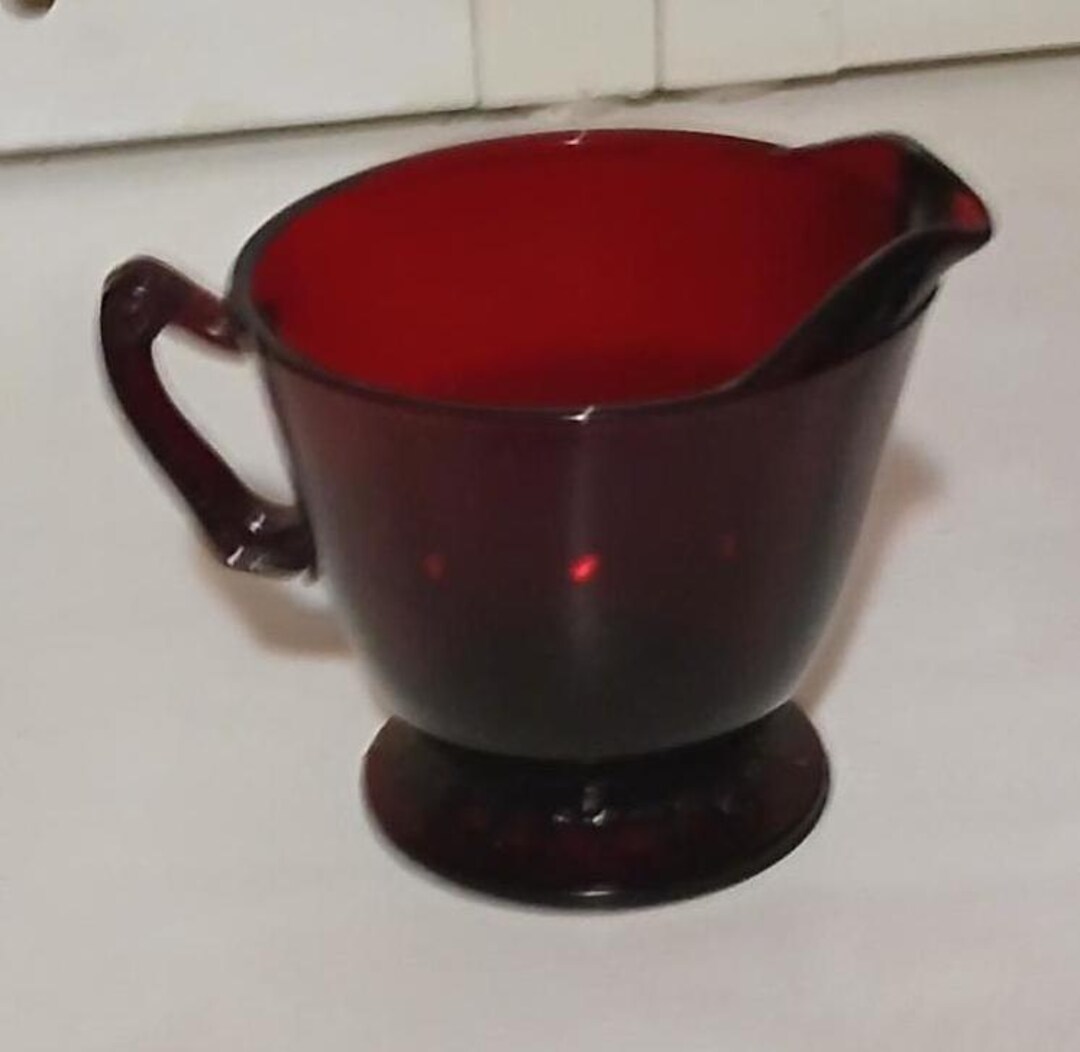 Royal Ruby Anchor Hocking Creamer - Etsy