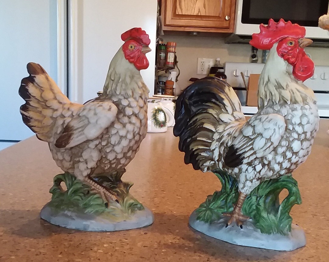 Hum Co Chicken Rooster Figurine - Etsy