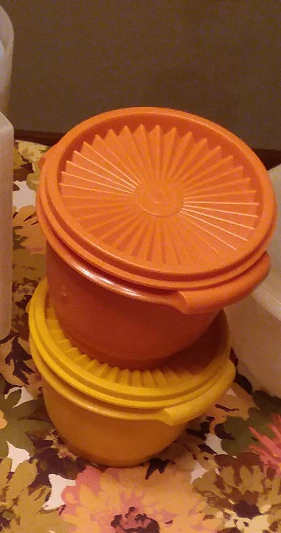 Orange /gold Tupperware Storage Containers - Etsy