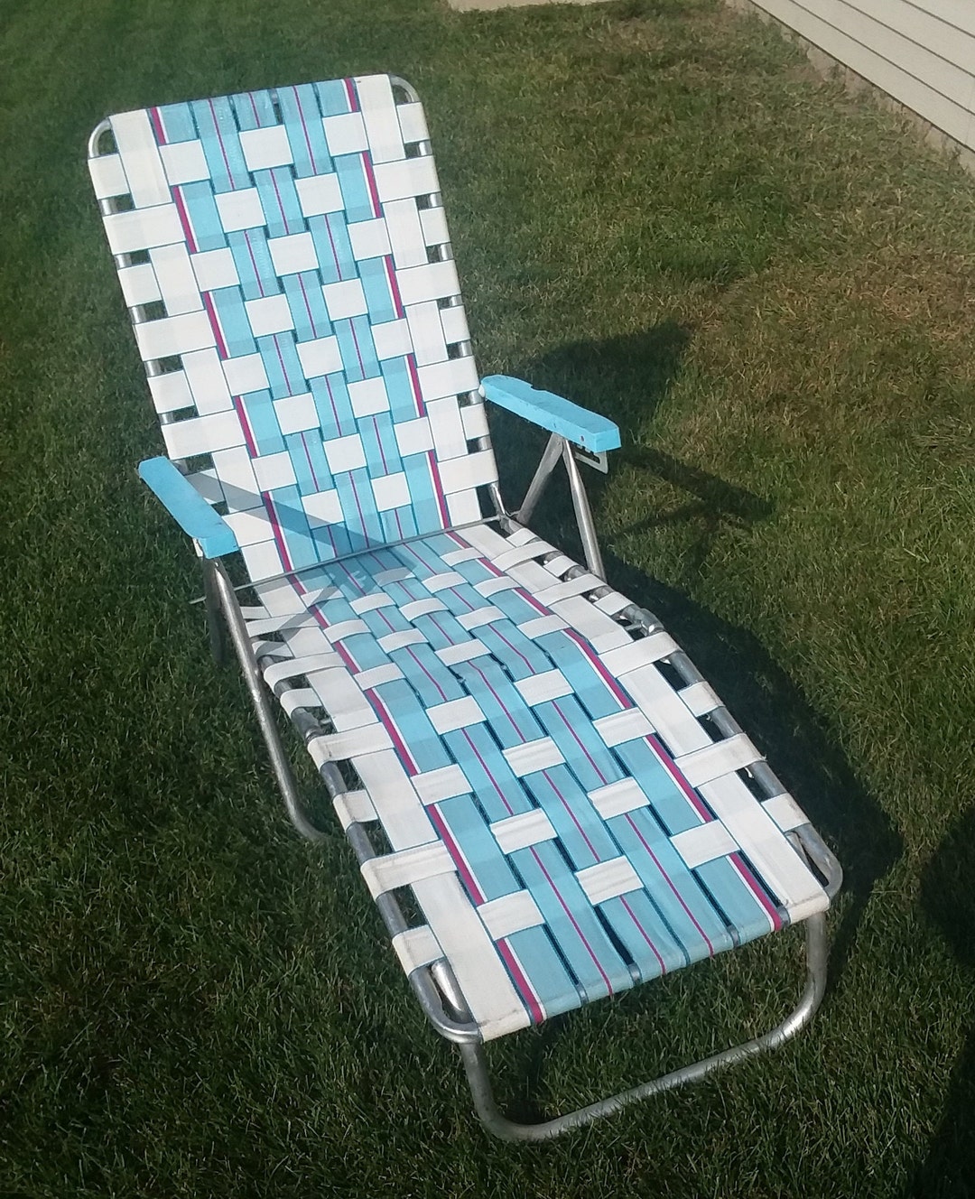 Webbed Aluminum Folding Lounge Patio Beach Chair - Etsy