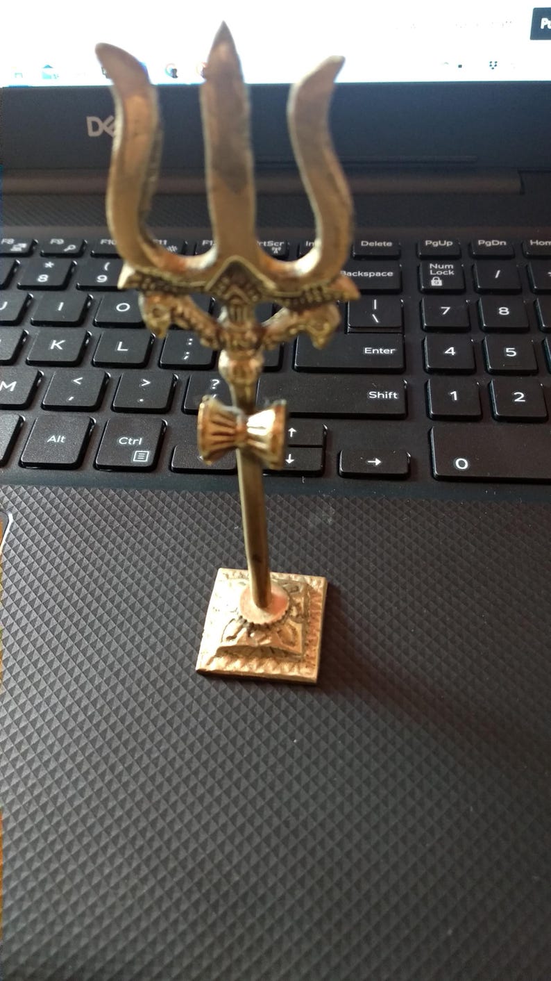 Handmade Brass Trident for Pooja and Display - Etsy