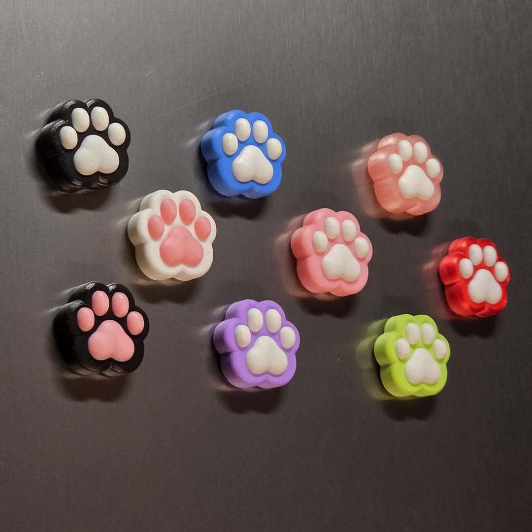 Cat/dog Paw Magnets - Cute Fridge or Chalkboard Decoration - Set of 4 ...