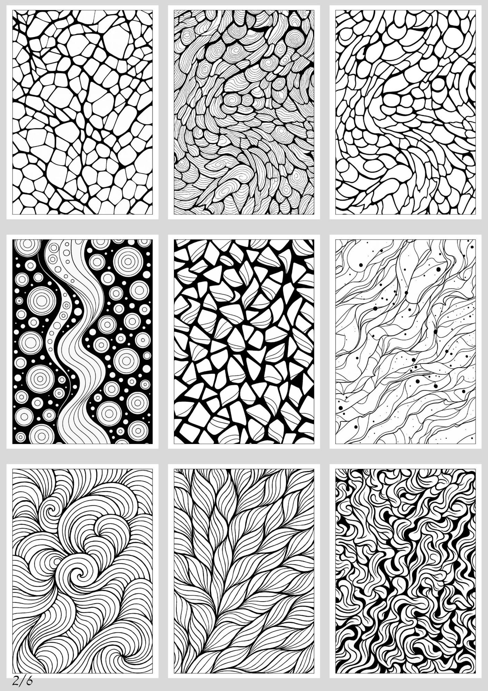 Bold Patterns Coloring Book – Printable PDF | 50 Intricate Abstract ...