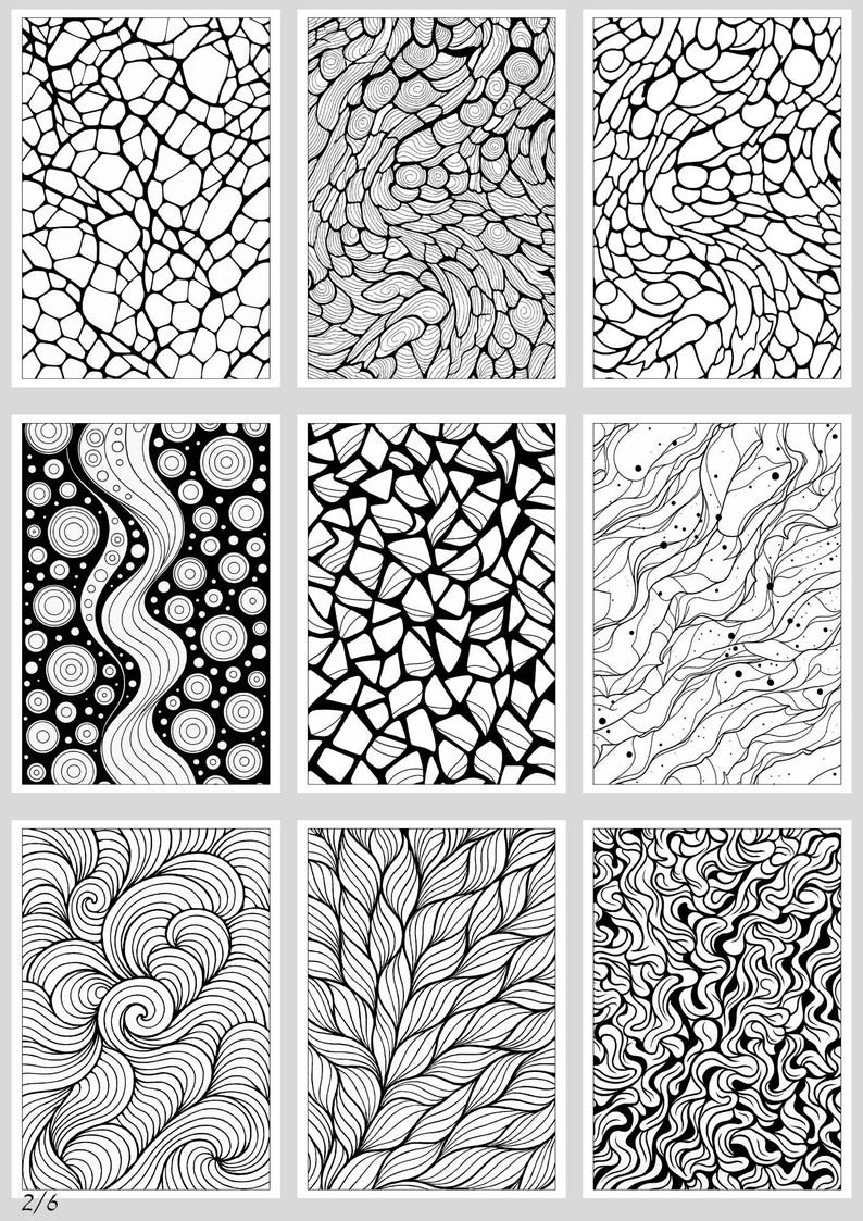 Bold Patterns Coloring Book – Printable PDF | 50 Intricate Abstract ...