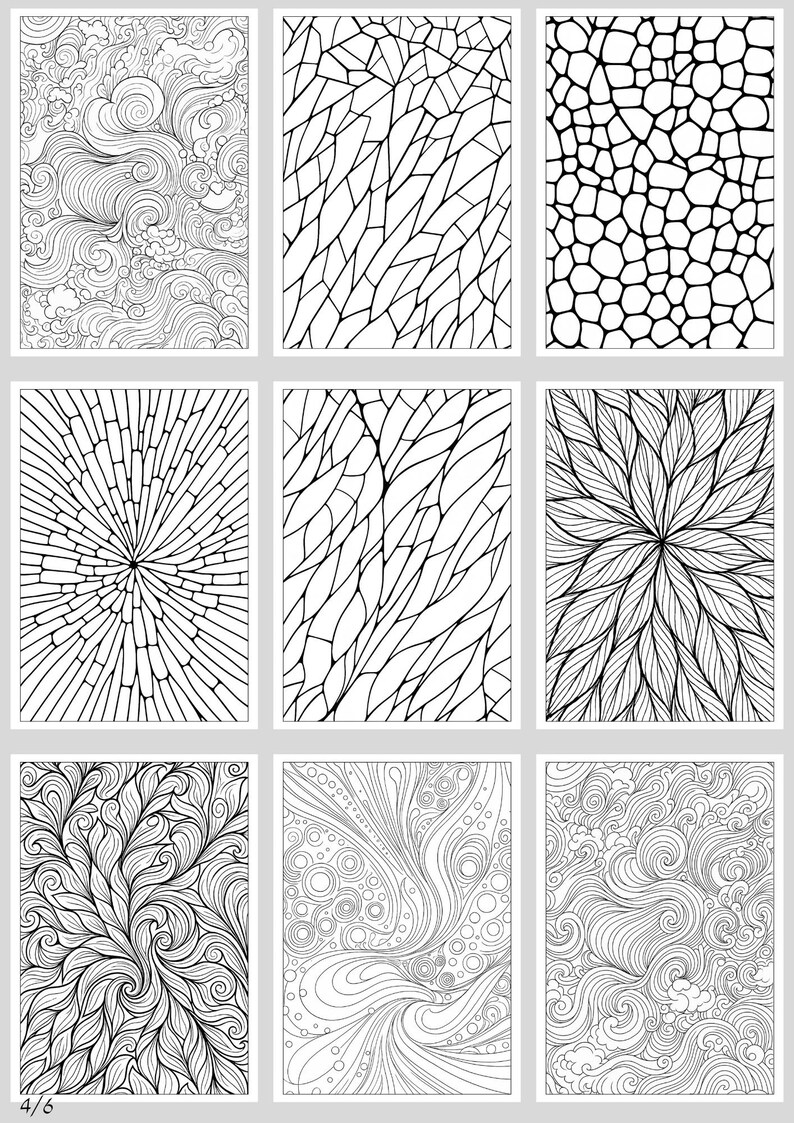 Bold Patterns Coloring Book – Printable PDF | 50 Intricate Abstract ...