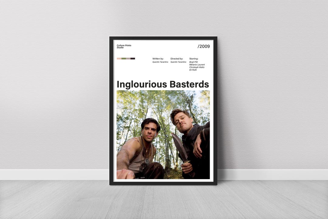 Inglourious Basterds Movie Poster, Quentin Tarantino Art Print, Brad ...
